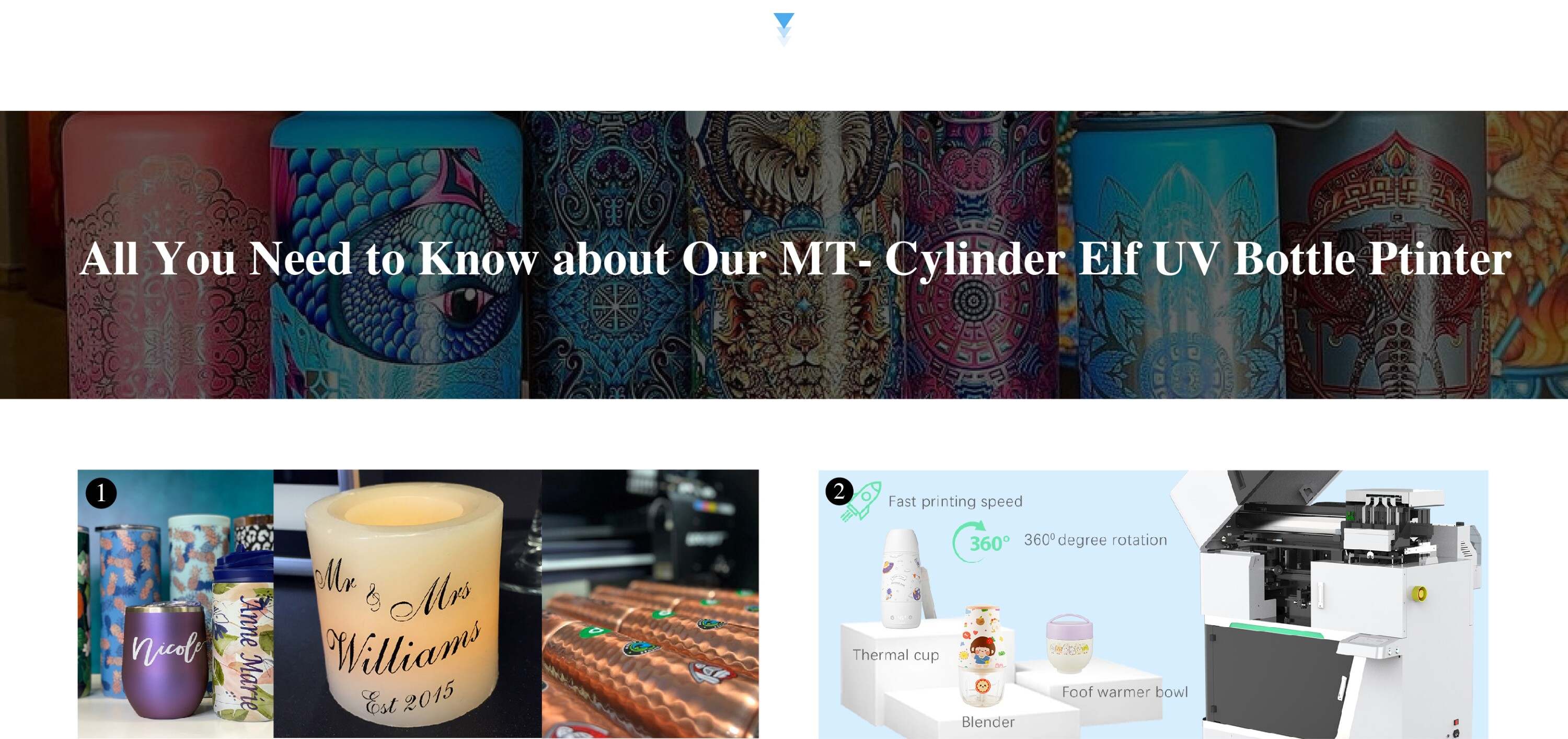 MT Highly Rated 360 Rotary UV Printer for Tumbler Water Bottle Printing