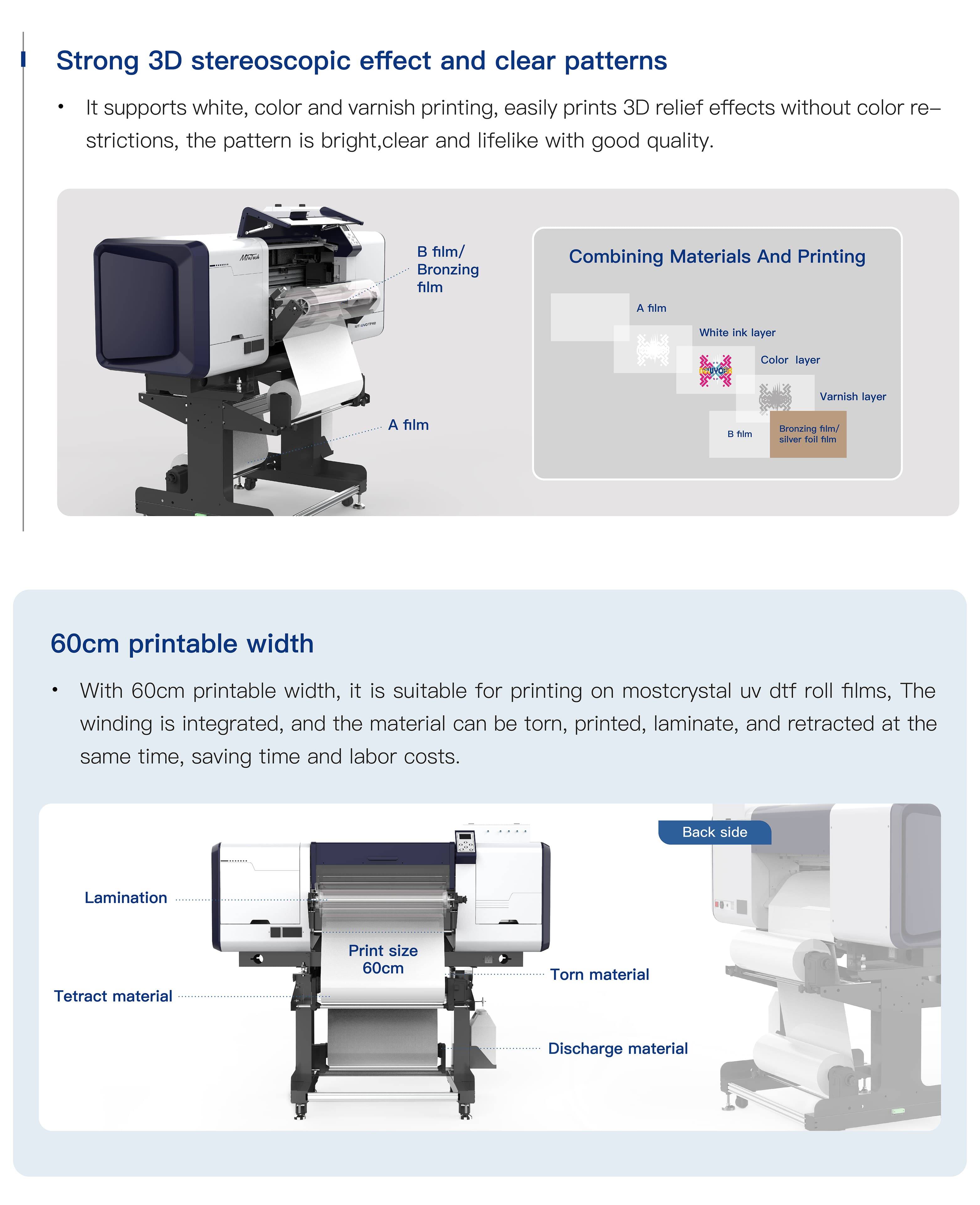 UV DTF Printer MT-UV DTF 60