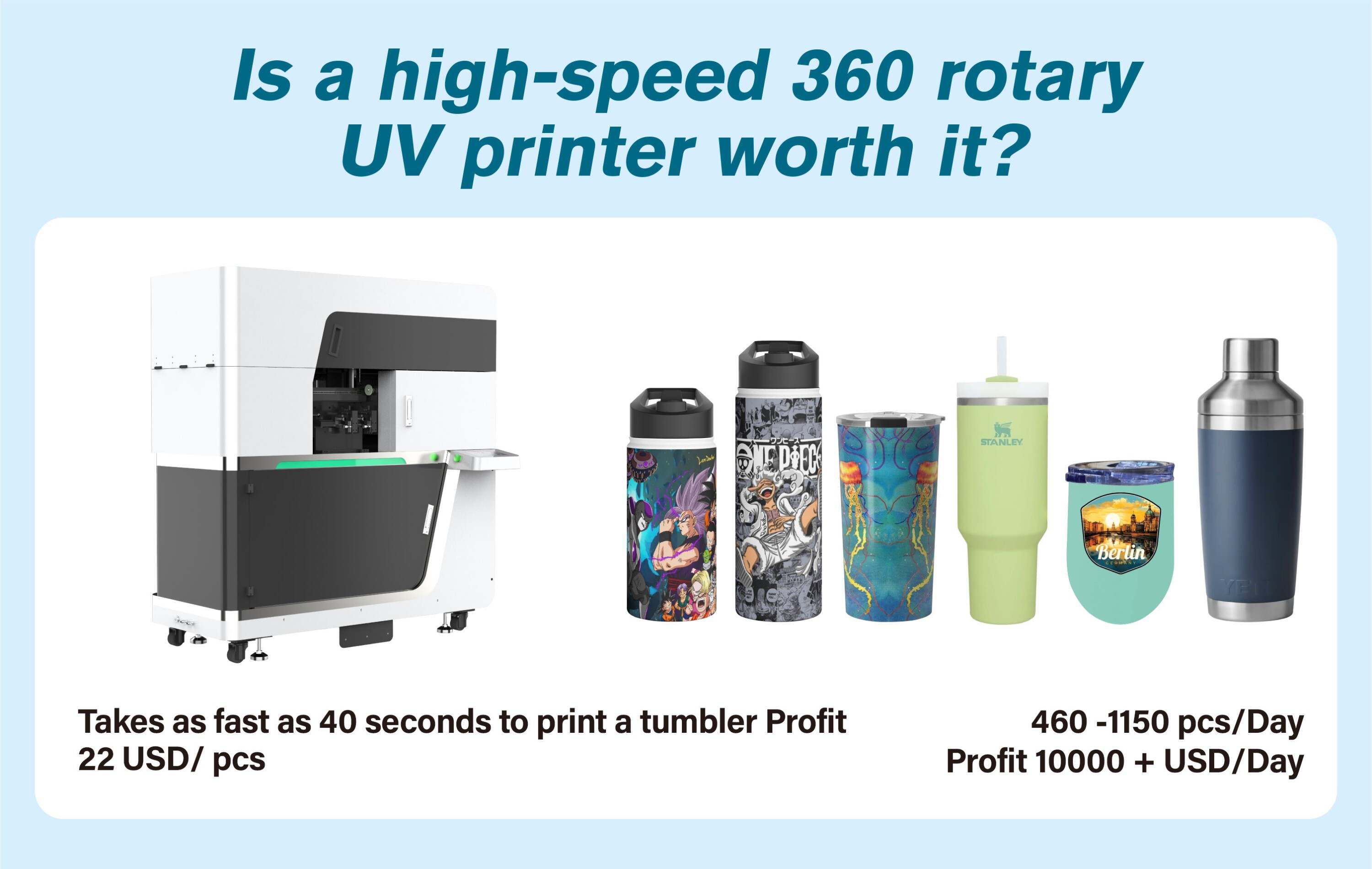 MTuTech Special Edition 360 Rotary UV Printer for Tumbler Water Bottle ...